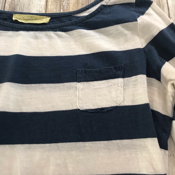 LOFT | Tops | Loft Sun Washed Bateau Striped Tee Size Med | Poshmark